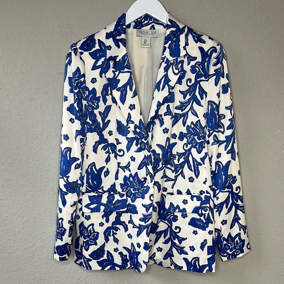 Rachel Zoe | Jackets & Coats | Rachel Zoe Oversized Blue And White ...